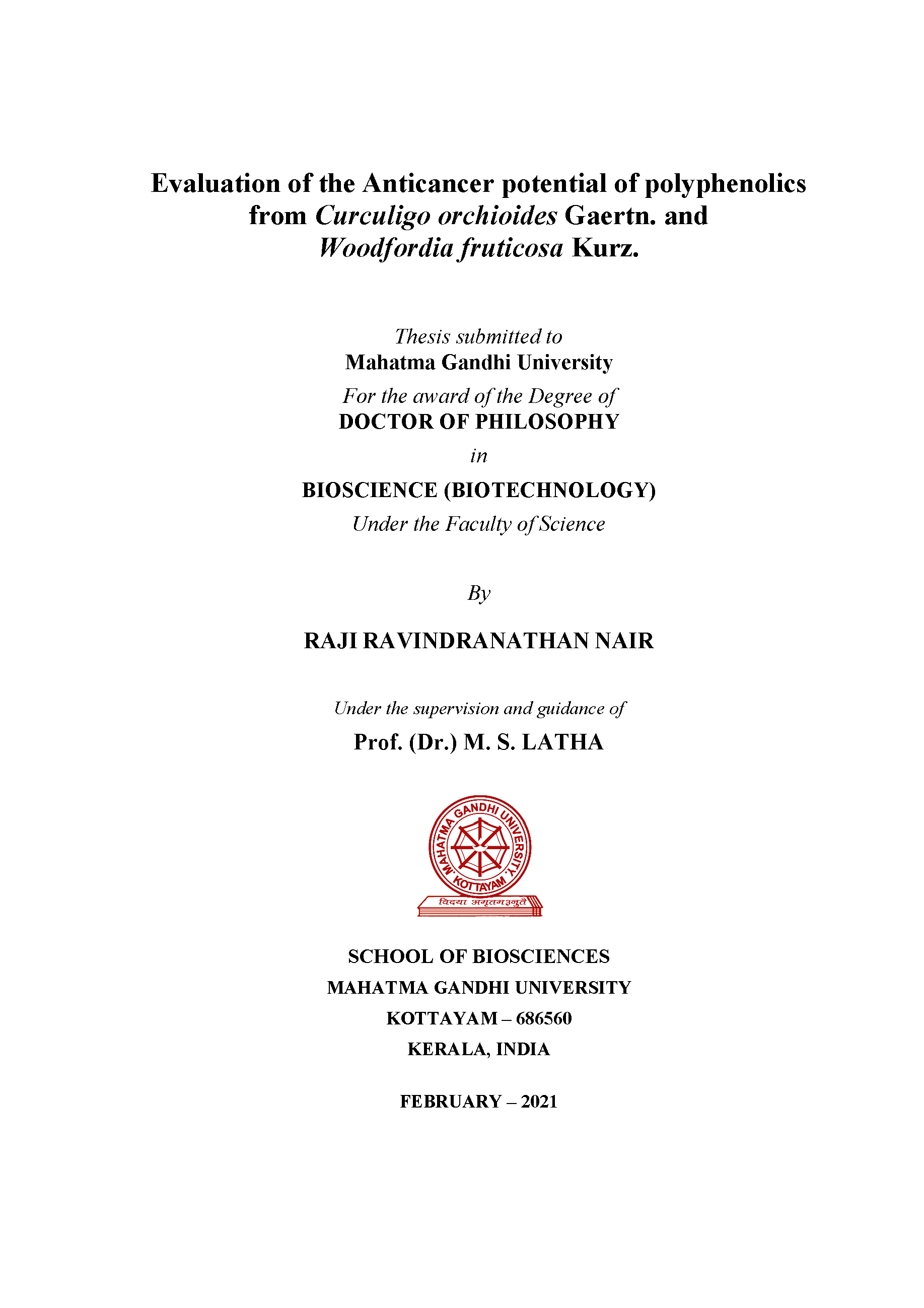 Online Thesis Search Results